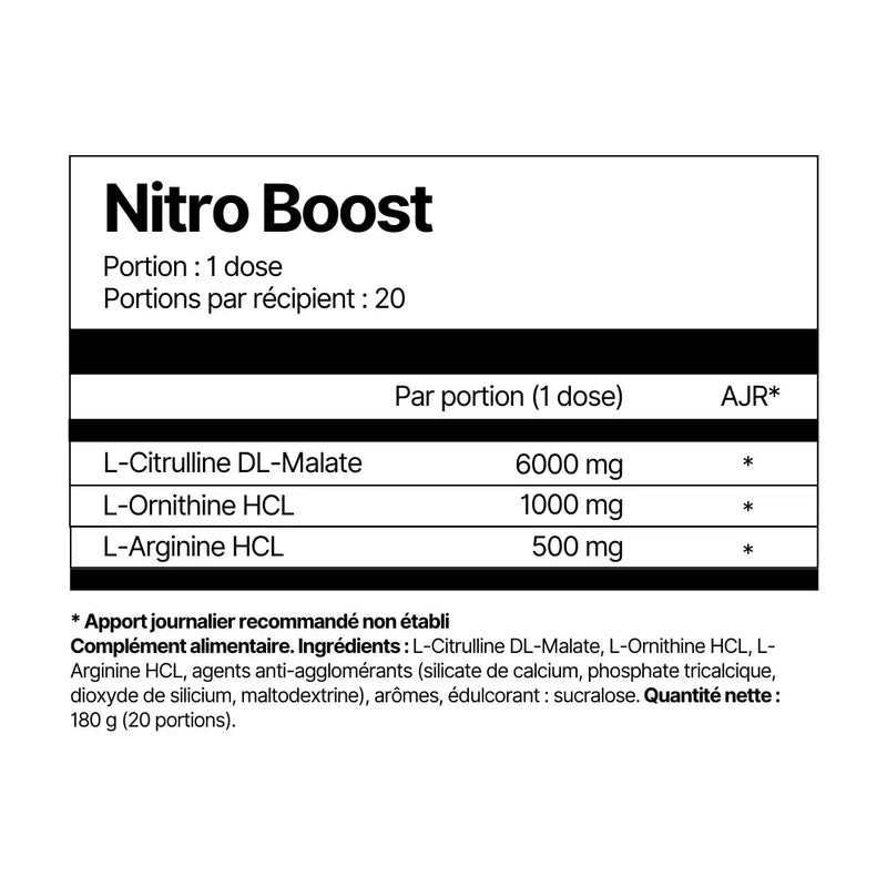Nitro Boost 4Endurance: Formule avancée d’oxyde nitrique